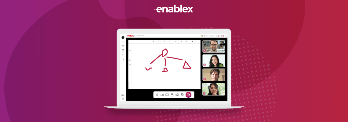 Collaboration with Whiteboard and Screen Sharing in Video Calls