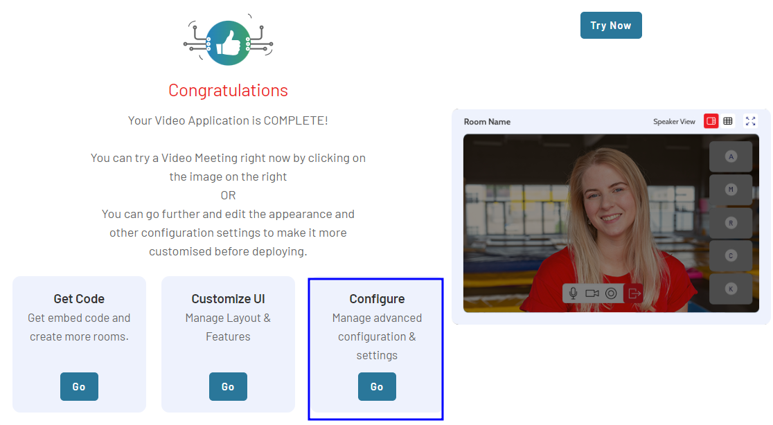 How to configure WebRTC video API in minutes!